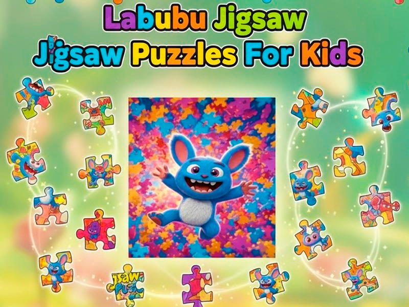 Labubu jigsaw puzzle para sa mga bata 🕹️ Maglaro online sa Sgames